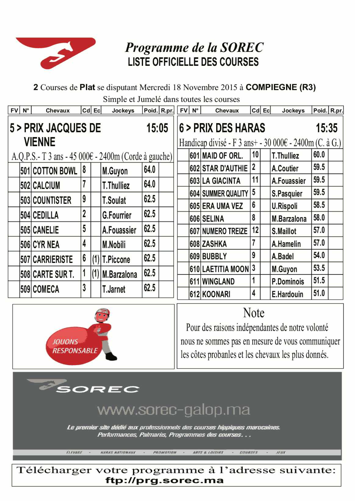 PROGRAMME GPE. Promotion